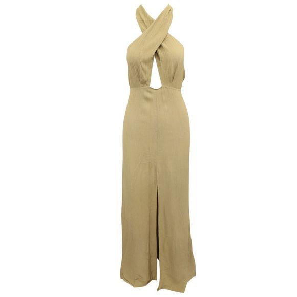 Reformation | Dresses | Reformation Pre Loved Light Brown Maxi Dress ...
